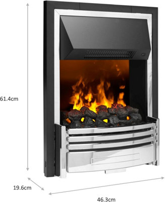 Dimplex Pomona Optimyst Inset Electric Fire, Contemporary Style Black ...