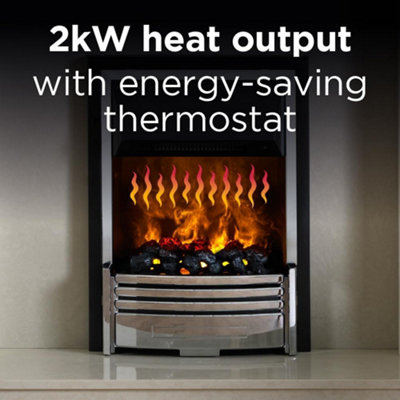 Dimplex Pomona Optimyst Inset Electric Fire, Contemporary Style Black ...