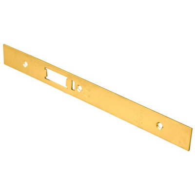 DIN Anti Thrust Nightlatch Forend Strike & Fixing Pack - Brass PVD ...