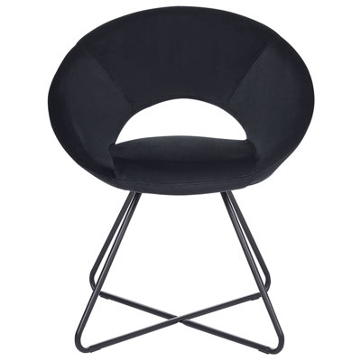 Dining Chair RACHEL Velvet Black