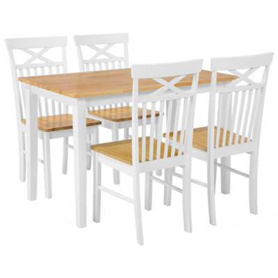 Dining Set for 4 HOUSTON White