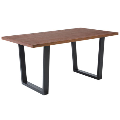 Buy Dining Table 160 x 90 cm Dark Wood AUSTIN | DIY at B&Q