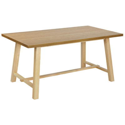 Dining Table 160 x 90 cm Light Wood BARNES | DIY at B&Q