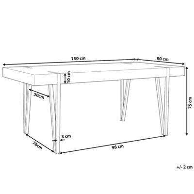 Dining Table ADENA Brown 150 cm 90 cm