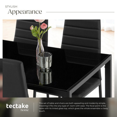 Dining Table and Chairs Berlin - dining table & 4 chairs padded with ...