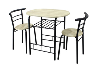 Dining Table and Chairs Set 2 Seater Kitchen Dinning Room Space Saving ...