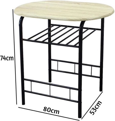 Dining Table and Chairs Set 2 Seater Kitchen Dinning Room Space Saving ...