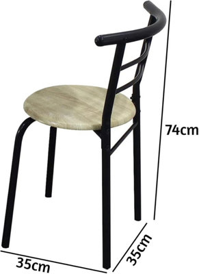 Dining Table and Chairs Set 2 Seater Kitchen Dinning Room Space Saving ...