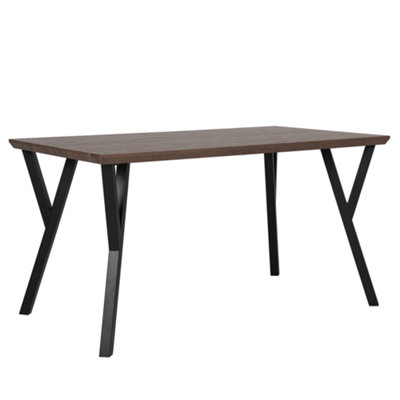 Dining Table BRAVO 140 cm 80 cm Dark Brown