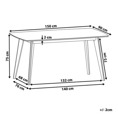Dining Table IRIS Dark Brown 150 cm 90 cm
