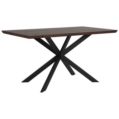 Dining Table SPECTRA Dark Brown 140 cm 80 cm