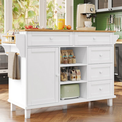 Dining trolley (134x46x92 cm), Modern and Simple White Food Trolley ...