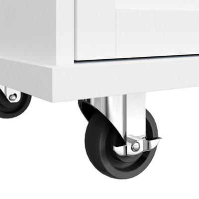 Dining trolley (134x46x92 cm), Modern and Simple White Food Trolley ...
