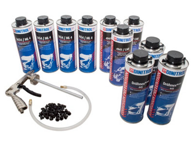 DINITROL Rust Proofing Kit 4941 Black Underbody Protect 1 Litre Bottle ...
