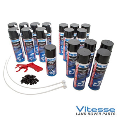 DINITROL Rust Proofing Spray Kit Cavity Wax Black Stone Chip Underbody Wax