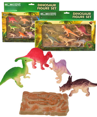 Dinosaur Figure Set Bright Jurassic Toy Mini Dinosaurs