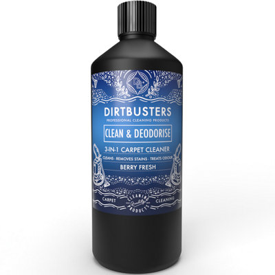 Dirtbusters Carpet Cleaner Shampoo Solution, Clean & Deodorise 3-in-1 ...