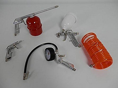 Dirty Pro Tools 5 Piece Air Compressor Kit Spray Gun Air Line ...