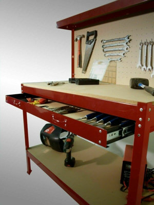 Dirty Pro Tools Workbench Workstation Heavy Duty Metal Garage Workshop ...