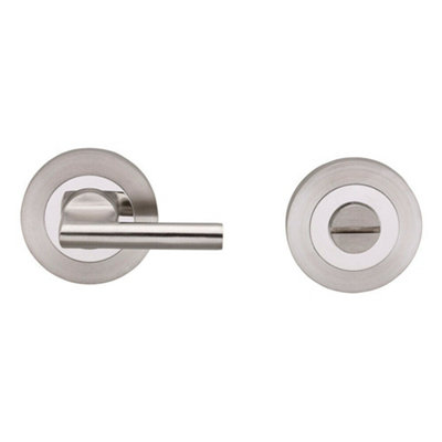 Disabled Thumbturn Handle With Release With Indicator Polished Satin Steel