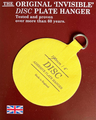 Disc Plate Hanger for Walls Invisible Plate Holder 100mm Self Adhesive ...