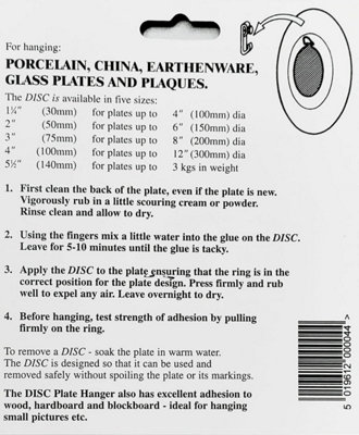 Disc Plate Hanger for Walls Invisible Plate Holder 100mm Self Adhesive ...