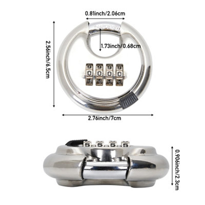 Disc Type Combination Padlock Weatherproof Lock for Gate Shed Garage ...