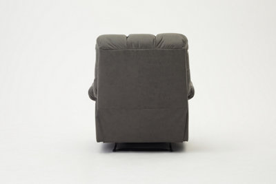 DISCONTINUED - Blake Recliner Armchair Grey Faux Leather High Back ...