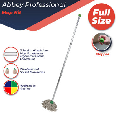 Discounted Cleaning Supplies Mop Kit Professional Colour Coded Mop ...