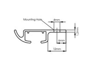 Discrete Hidden Ceiling or Recess Top Fix Curtain Track - 150cm