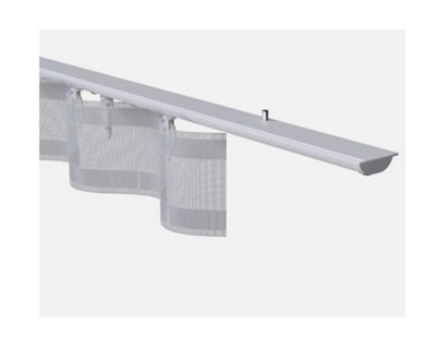 Discrete Hidden Ceiling or Recess Top Fix Curtain Track - 370cm