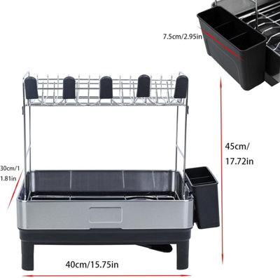 Dish Drying Rack, Foldable Dish Drying Rack, Space Saving Rustproof, 2 ...