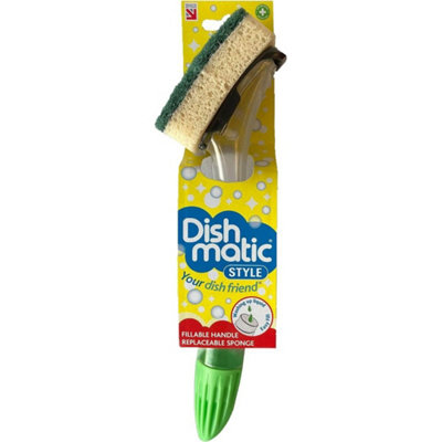 Dish Matic Washing Up Brush Sponge With Liquid Dispenser or Dishmatic ...