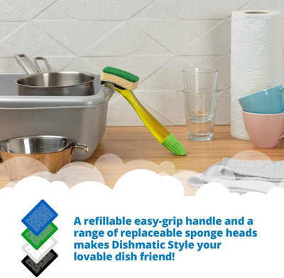 Dish Matic Washing Up Brush Sponge With Liquid Dispenser or Dishmatic ...