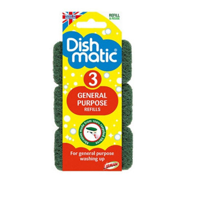 Dishmatic Heavy Duty Refill Sponges Triples for Tough Cleaning