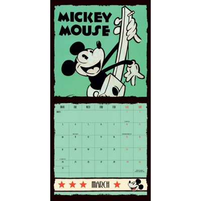 Disney 2025 Mickey Mouse 90th Anniversary Calendar Multicoloured (One Size)