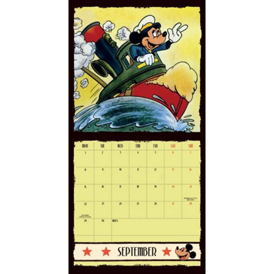Disney 2025 Mickey Mouse 90th Anniversary Calendar Multicoloured (One Size)