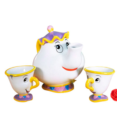 Disney Beauty and The Beast Mrs. Potts & Chip Ceramic Premium Teapot