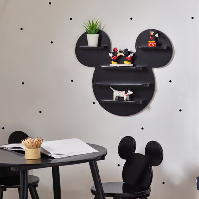 Disney Classic Mickey Mouse Small Wall Shelf, Wall Mounted Kids ...