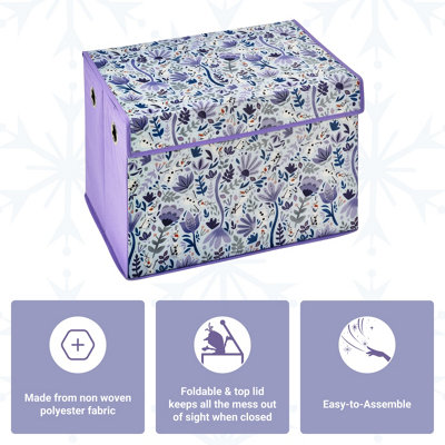 Disney Frozen Large Fabric Storage Box with Flip-Top Lid - Durable ...
