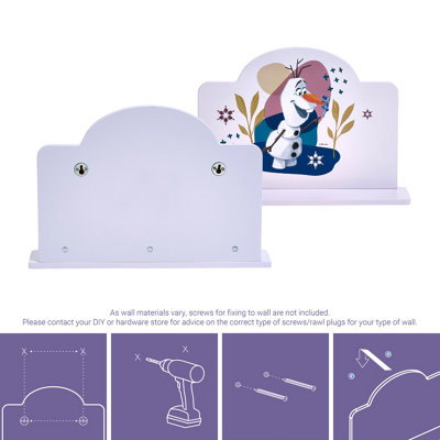 Disney Frozen Small Wall Shelf, Wall Mounted Kids' Bookshelf and ...