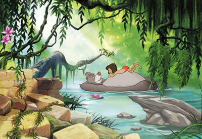 Disney Jungle Book Swimming With Baloo Unpasted Wall Mural On Paper 368 ...