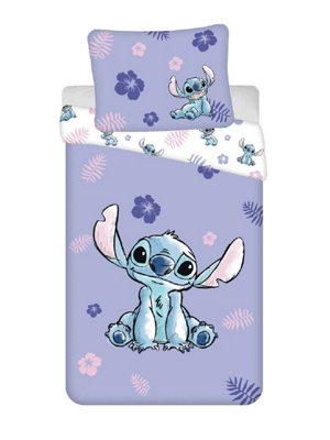 Disney Lilo & Stitch Purple Single Duvet Cover and Pillowcase Set ...