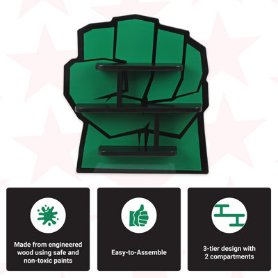 Disney Marvel Avengers Hulk Small Wall Shelf, Wall Mounted Kids ...