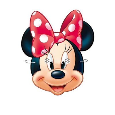 Disney Minnie Mouse Party Mask (Pack of 6) Black/Red/Cream (One Size ...