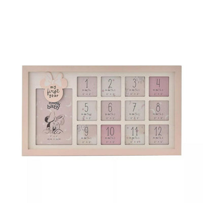 Disney Minnie My First Year Multi Aperture Photo Frame Pink