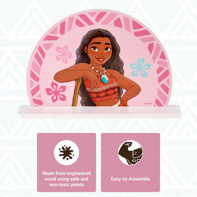 Disney Moana Small Wall Shelf, Decorative Wall Mounted Kids' Shelf ...