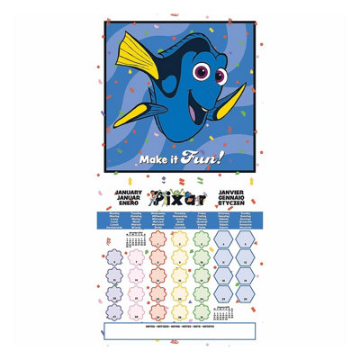 Disney Pixar 2025 Character Wall Calendar Multicoloured (30cm x 30cm)