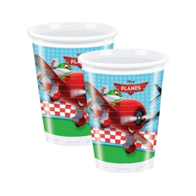 Disney Planes Dusty And Skipper Riley Plastic Disposable Cup (Pack of 8 ...