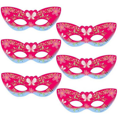 Disney Princess Cardboard Eye Mask (Pack of 6) Pink (One Size)